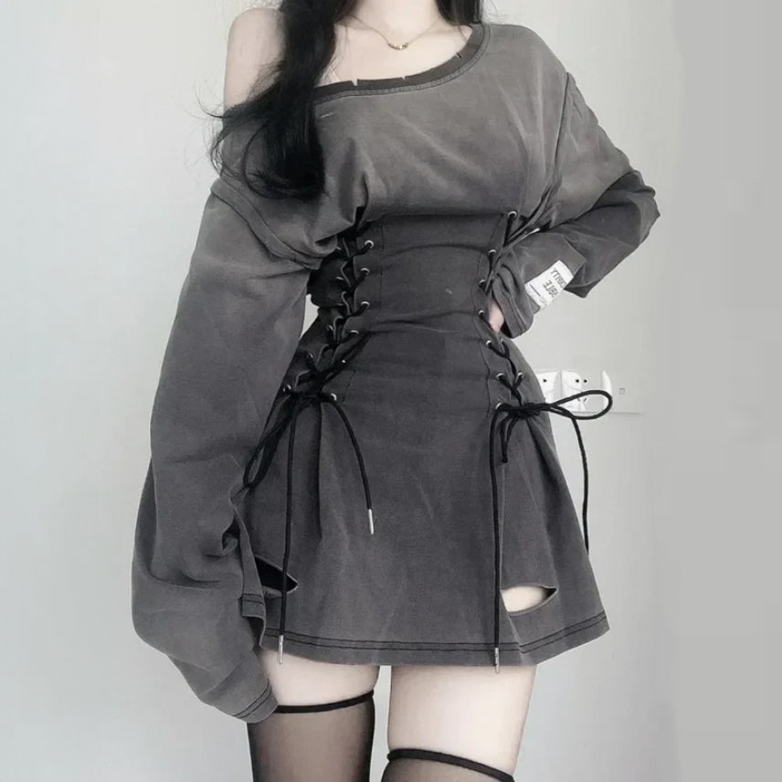 Gothic Lace Mesh Inner Velvet Button Romper Jumpsuit – ROCK 'N DOLL